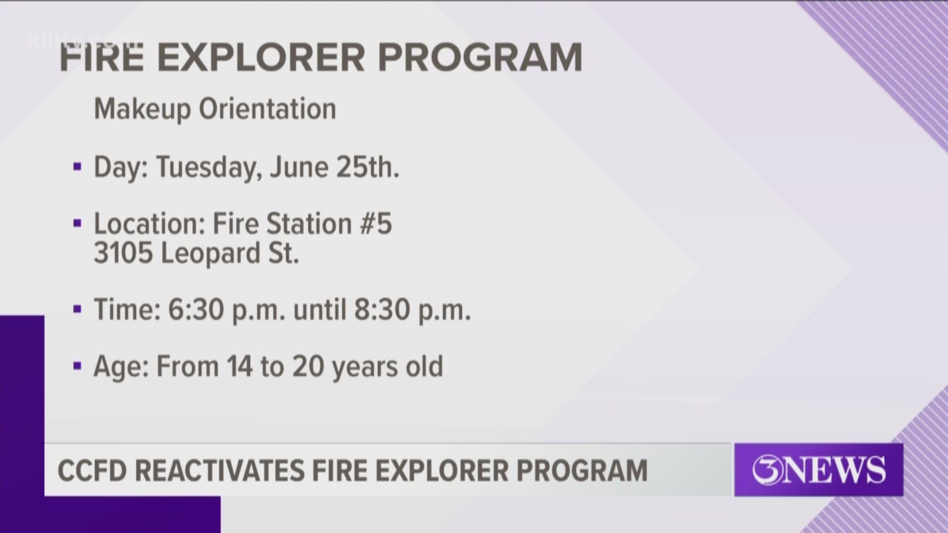 Corpus Christi Fire Department reboots Explorer Program | kiiitv.com