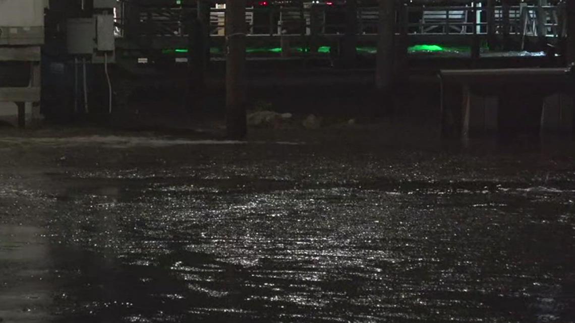 Tropical Storm Francine: Coastal flooding near the JFK Causeway ...