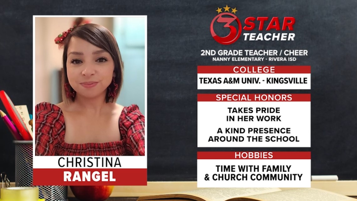 Christina Rangel is this week's #3Star Teacher! | kiiitv.com