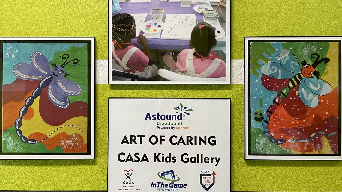 CASA foster kids' artwork displayed at Funtrackers | kiiitv.com