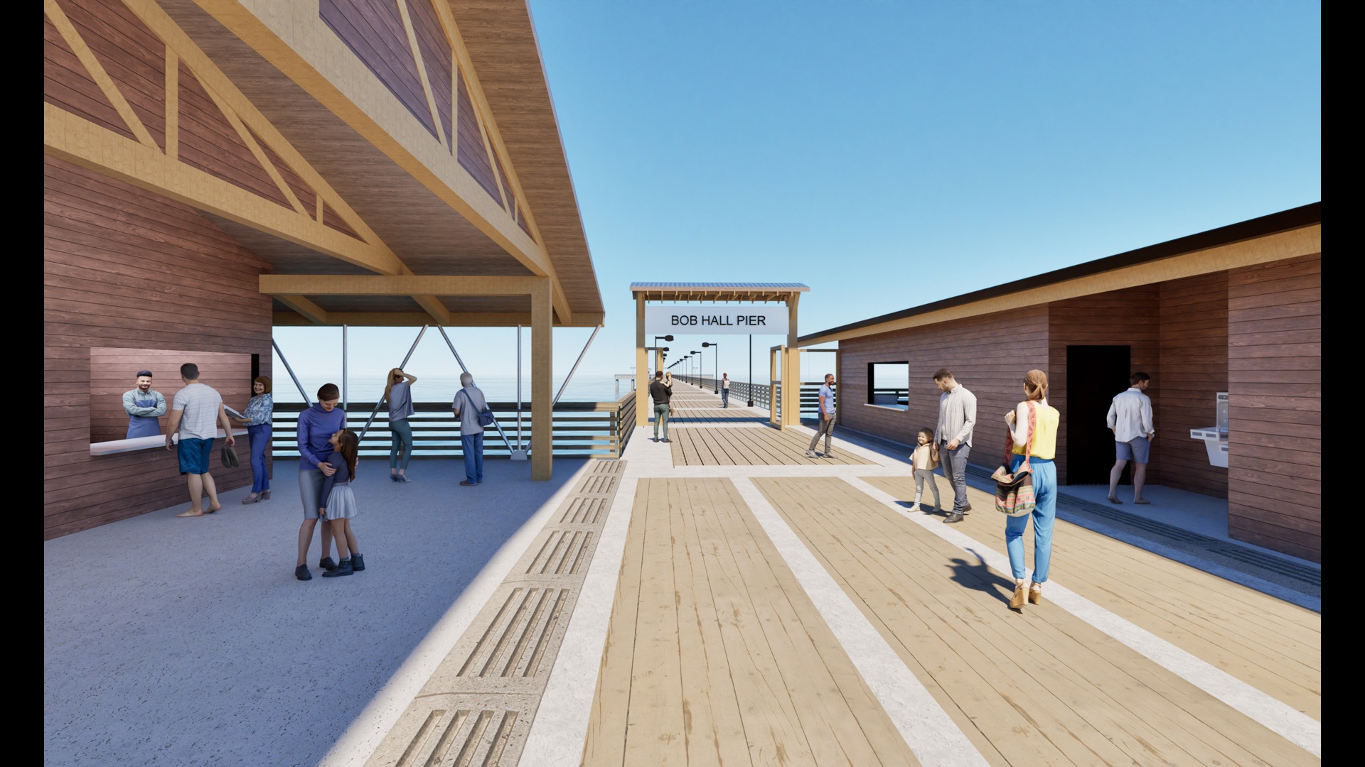 Nueces County sees renderings for 2 Bob Hall Pier and restaurant design ...