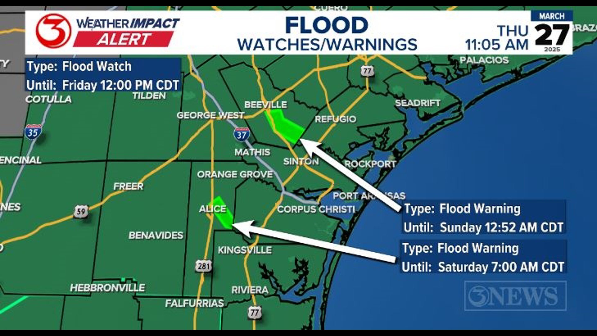 Heavy rain, flooding a concern through Friday morning | kiiitv.com