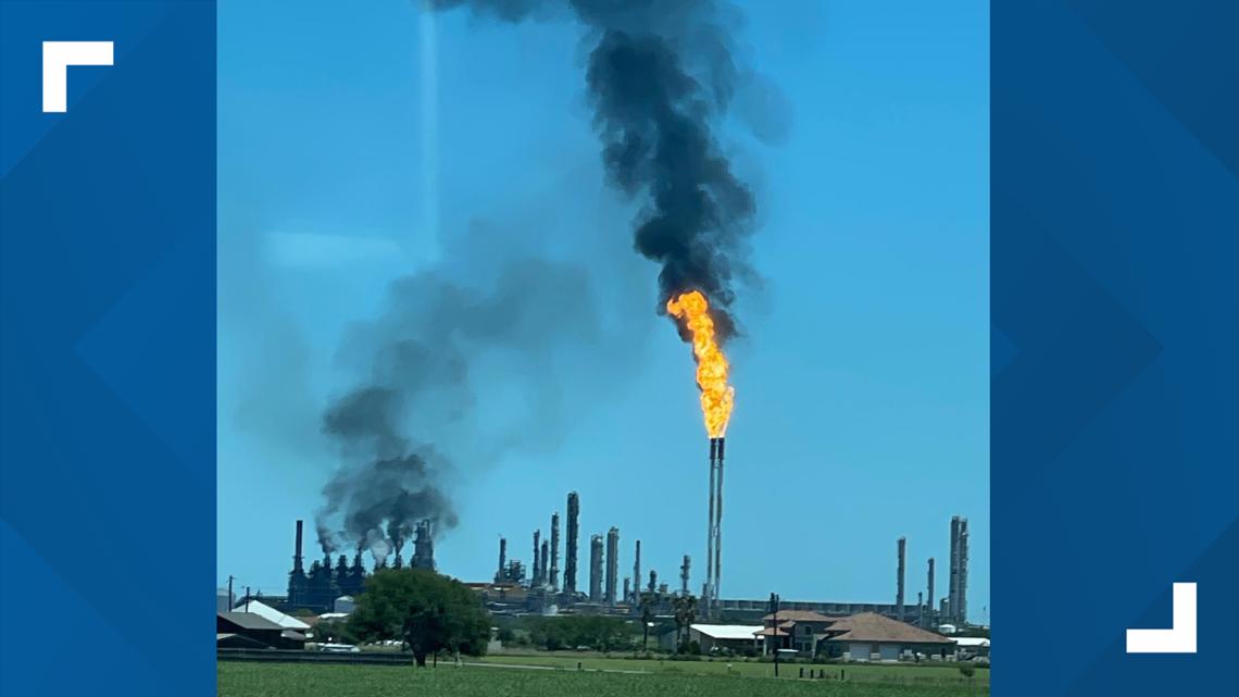 Lyondell Bassell refinery flare causes large smoke plume | kiiitv.com