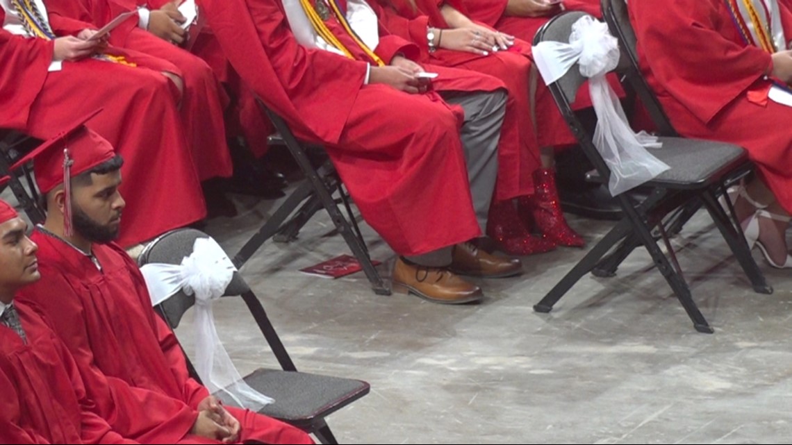 Students killed in car crash honored at graduation | kiiitv.com