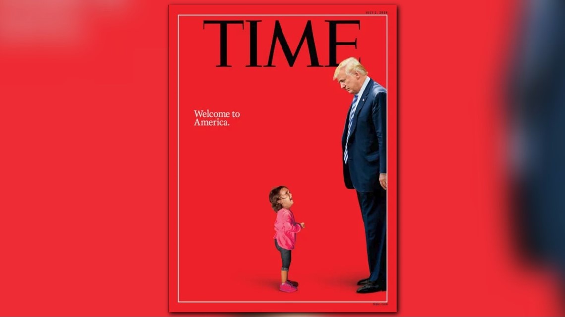 New 'Time' magazine cover shows Trump looking down at crying migrant ...