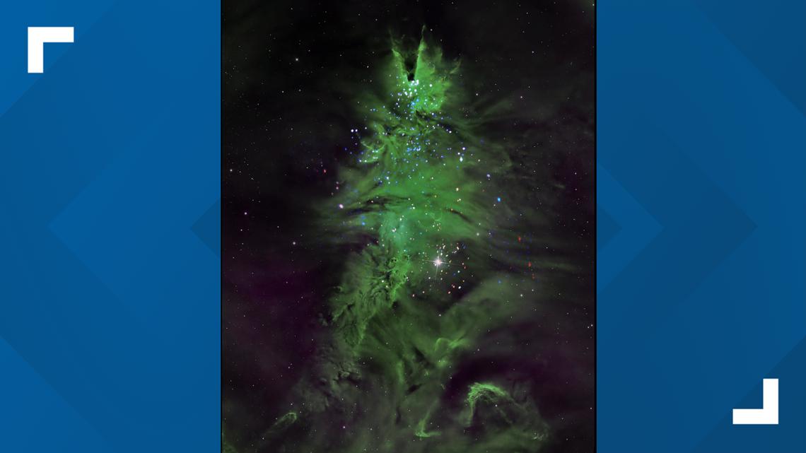 Christmas tree cluster in space, NASA telescopes show | kiiitv.com